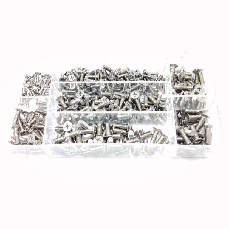 MS24693 stainless 100 degree countersunk machine screw assortment ...
